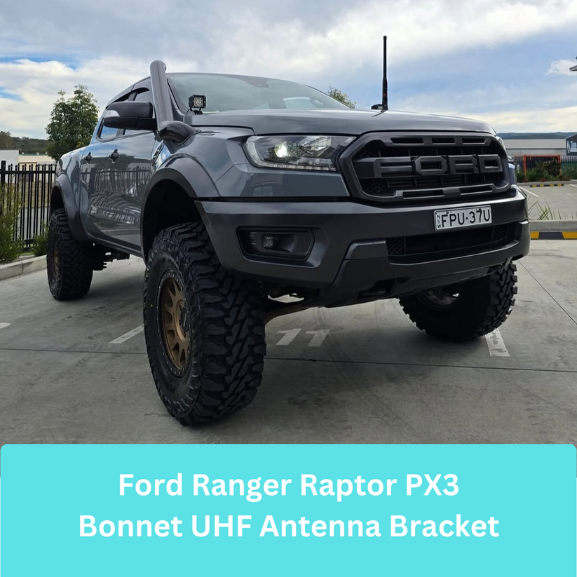 Ford Ranger Raptor 2018+ Bonnet UHF Antenna Bracket BB-001 – GMF4x4